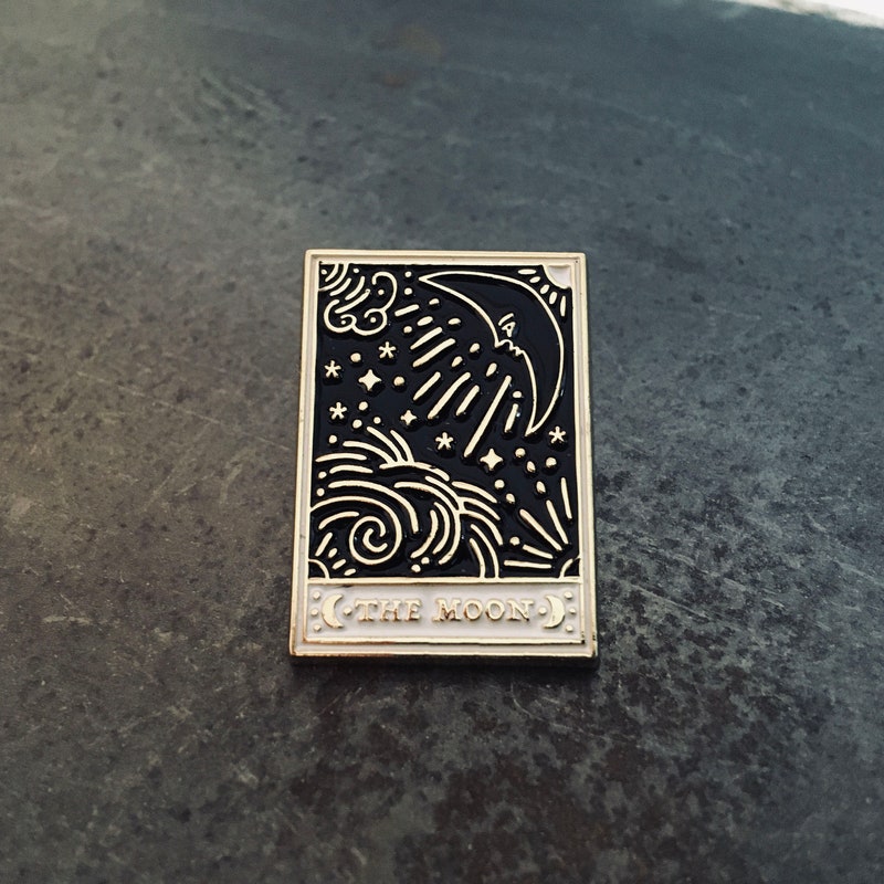 Moon Enamel Pin - Etsy