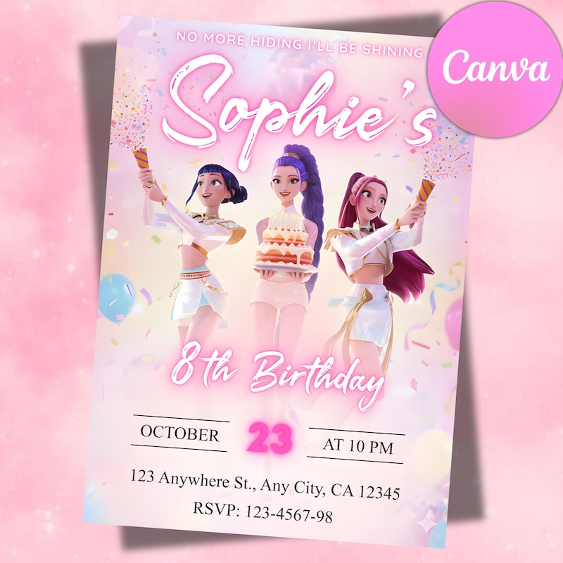 Kpop Invitation Birthday - Etsy