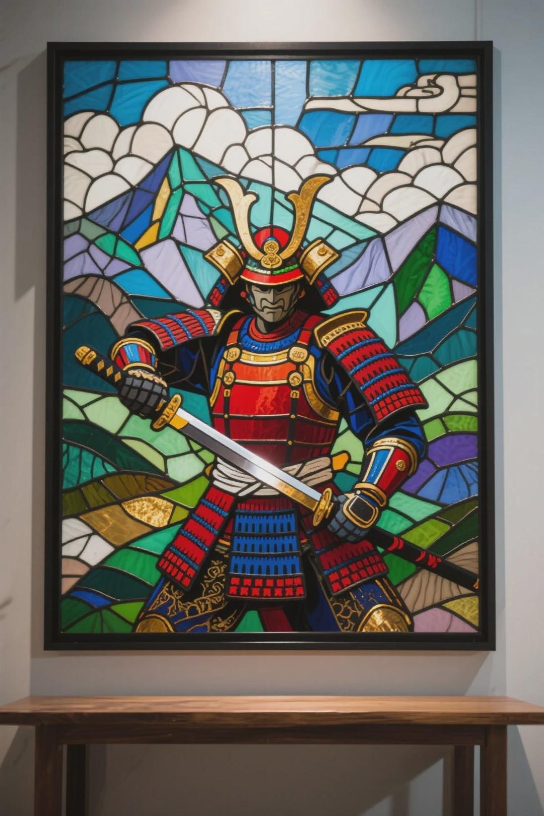 Samurai Stained Glass Puzzle, Jigsaw Puzzle for Adults, Gift for Puzzle ...