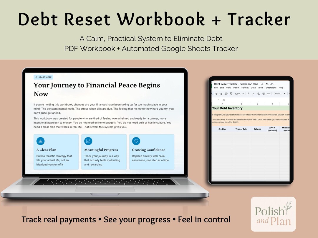Debt Reset Workbook & Tracker | Debt Payoff Planner | Google Sheets ...