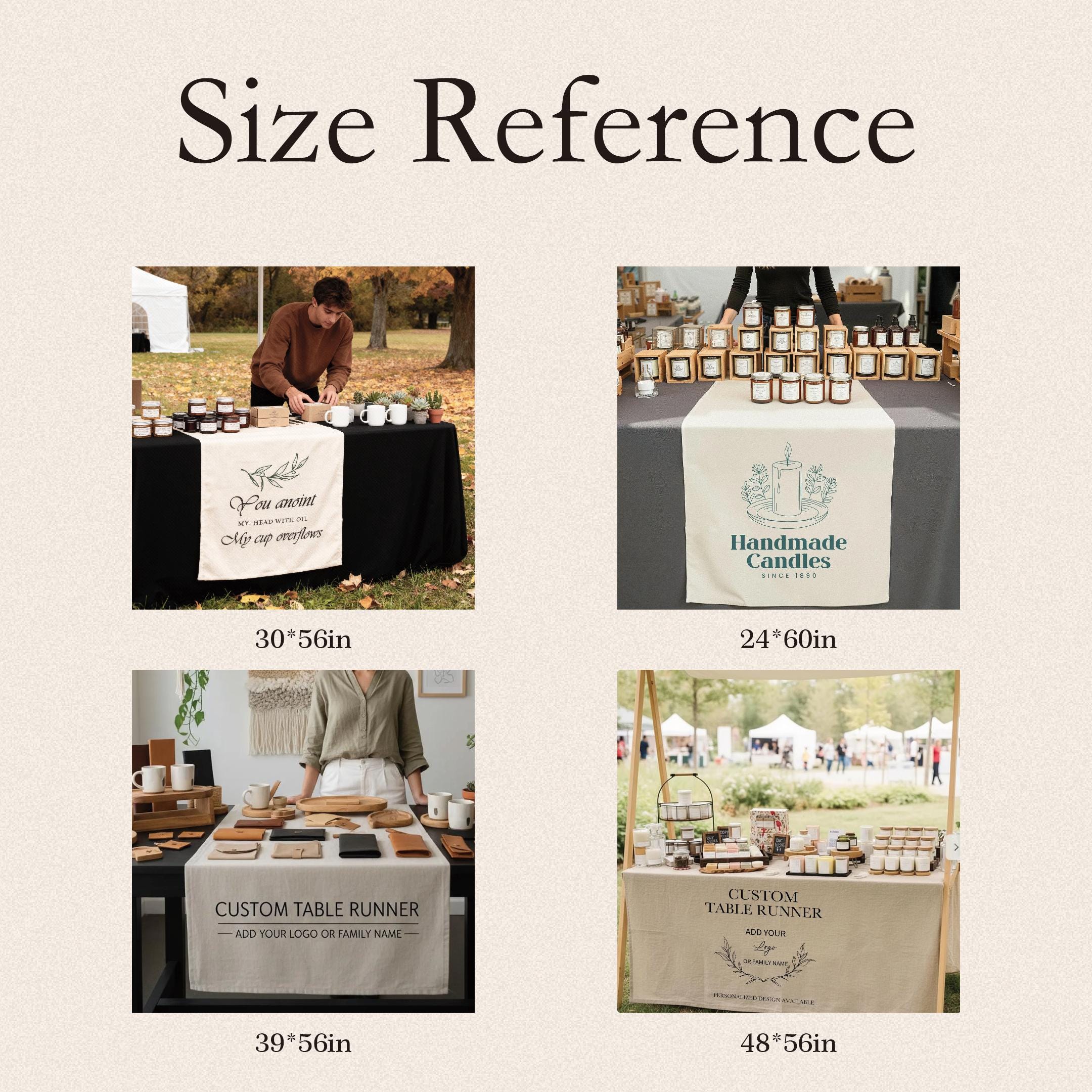 Custom Table Runner With Logo, Personalized Business Banner, Market ...