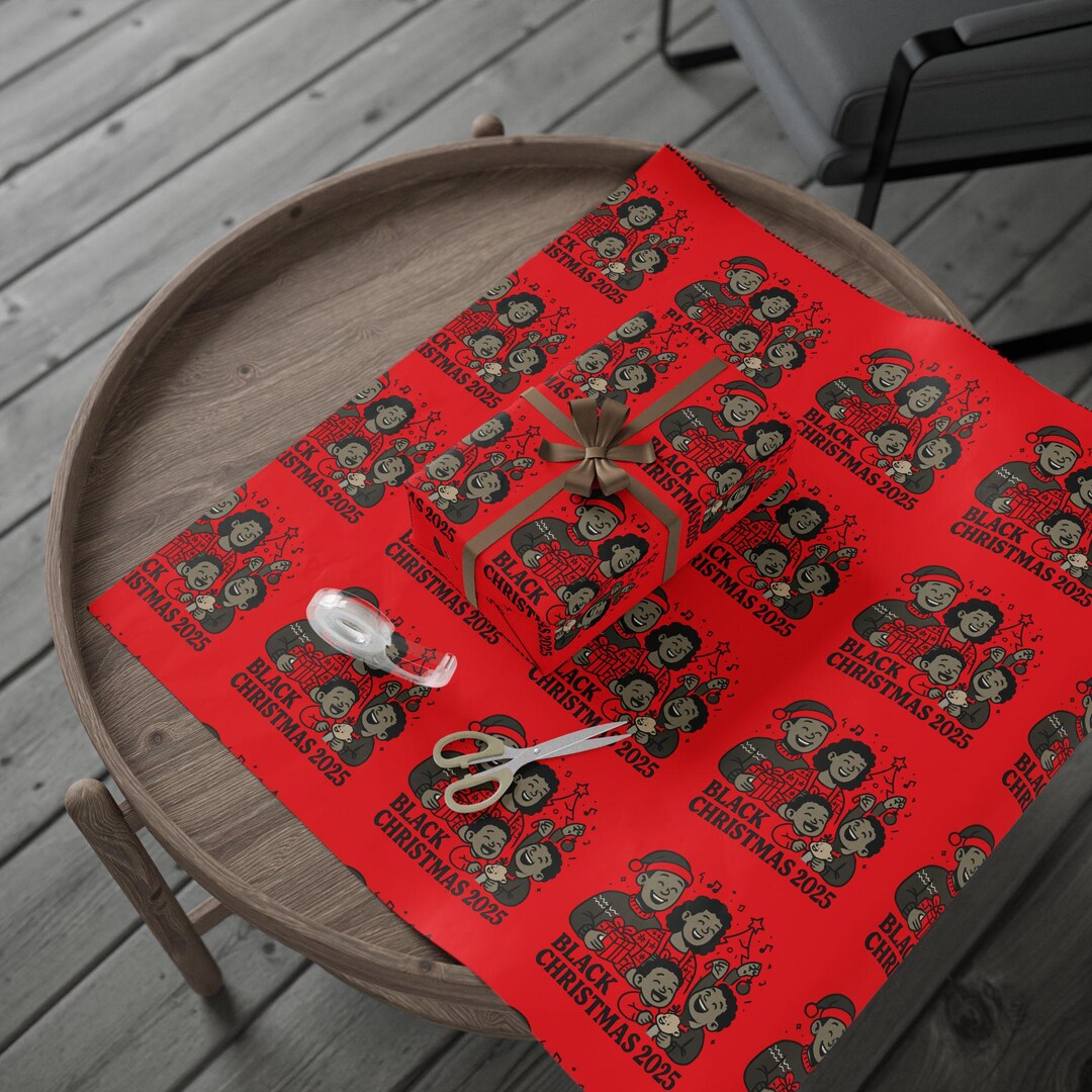 Black Christmas 2025 Wrapping Paper - Etsy