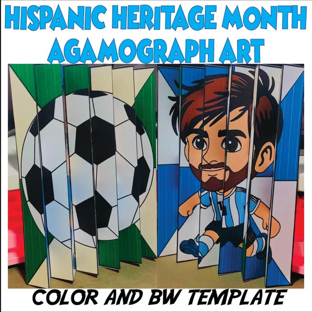 Lionel Messi Hispanic Heritage Month Craft | Agamograph Art Project ...