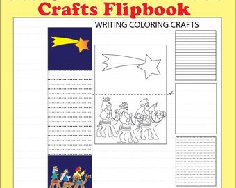 Three Wise Men Flipbook Craft for Kids, Epiphany Day Coloring Activity ...
