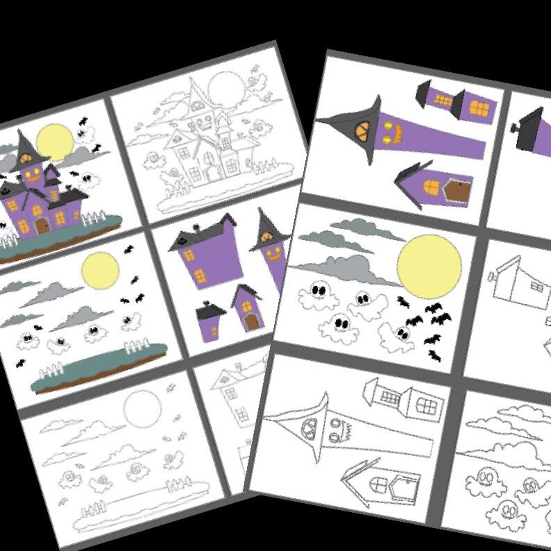 Haunted House Halloween Craft | Spooky Paper Craft for Kids | Color ...