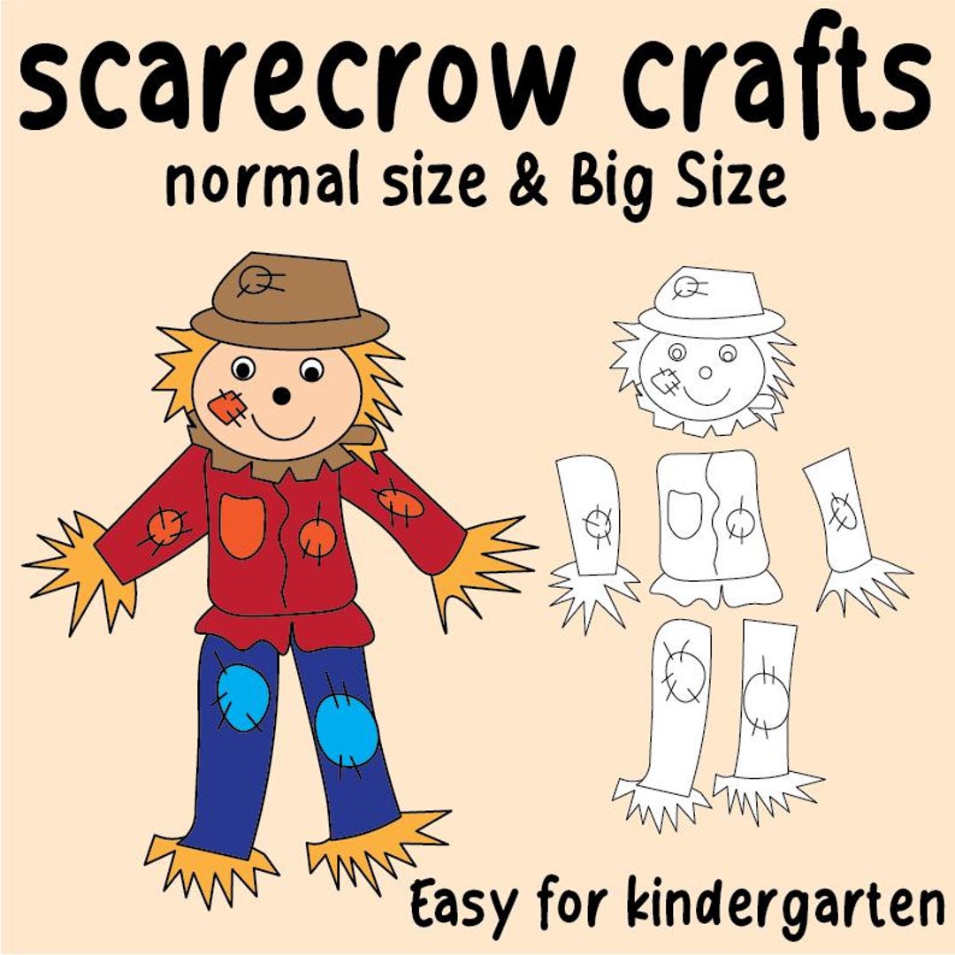 Thanksgiving Scarecrow Paper Craft: Fall Harvest Activity (PDF ...