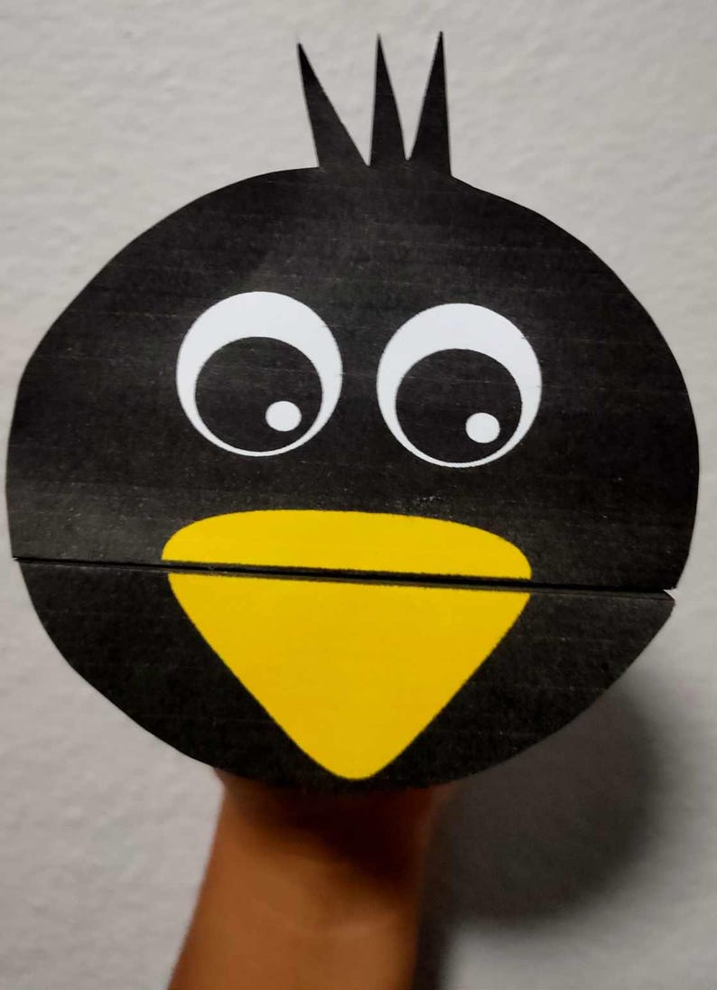 Scarecrow and Crow Hand Puppet Craft | Thanksgiving Fall Paper Crafts ...
