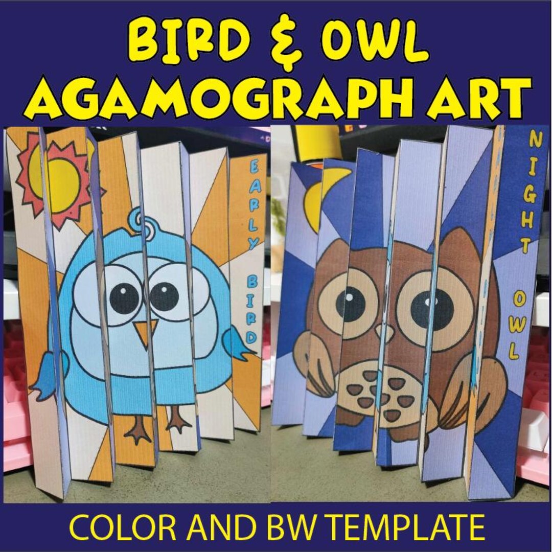Bird & Owl Agamograph Art: Fall Classroom Activity (PDF Printable) - Etsy