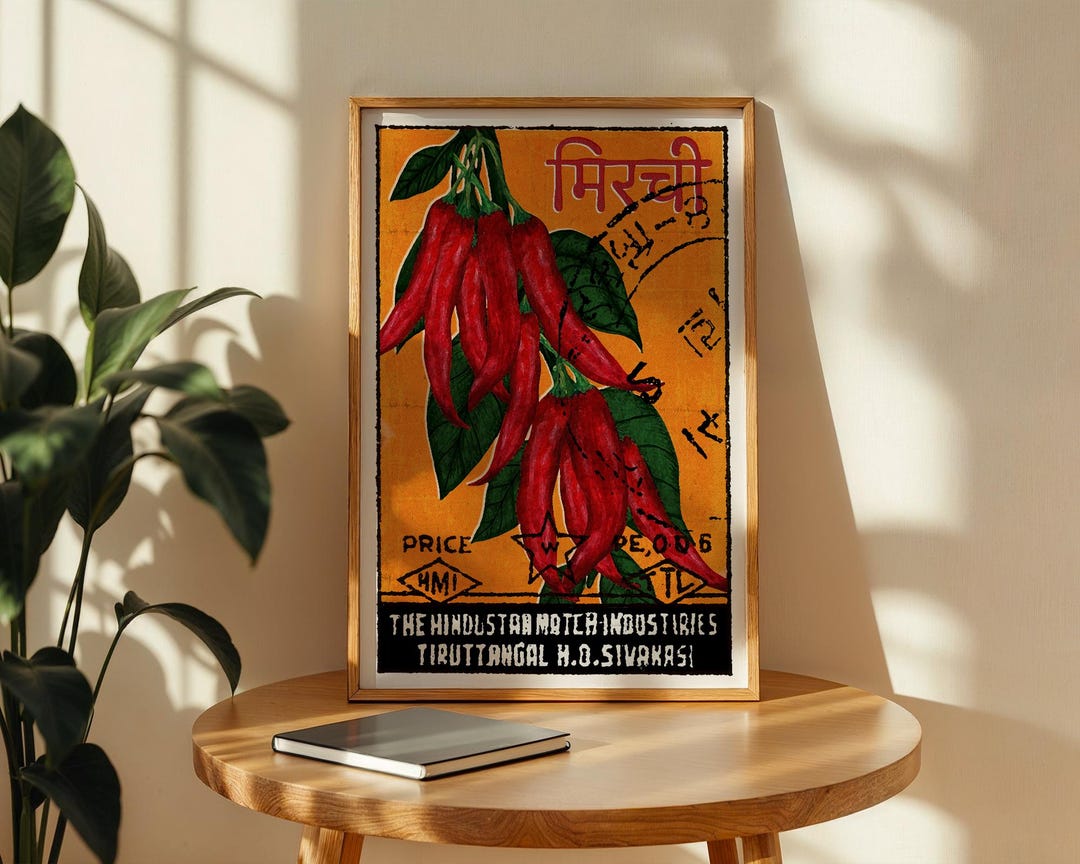 Chilli Vintage Matchbox Fine Art Poster - Etsy