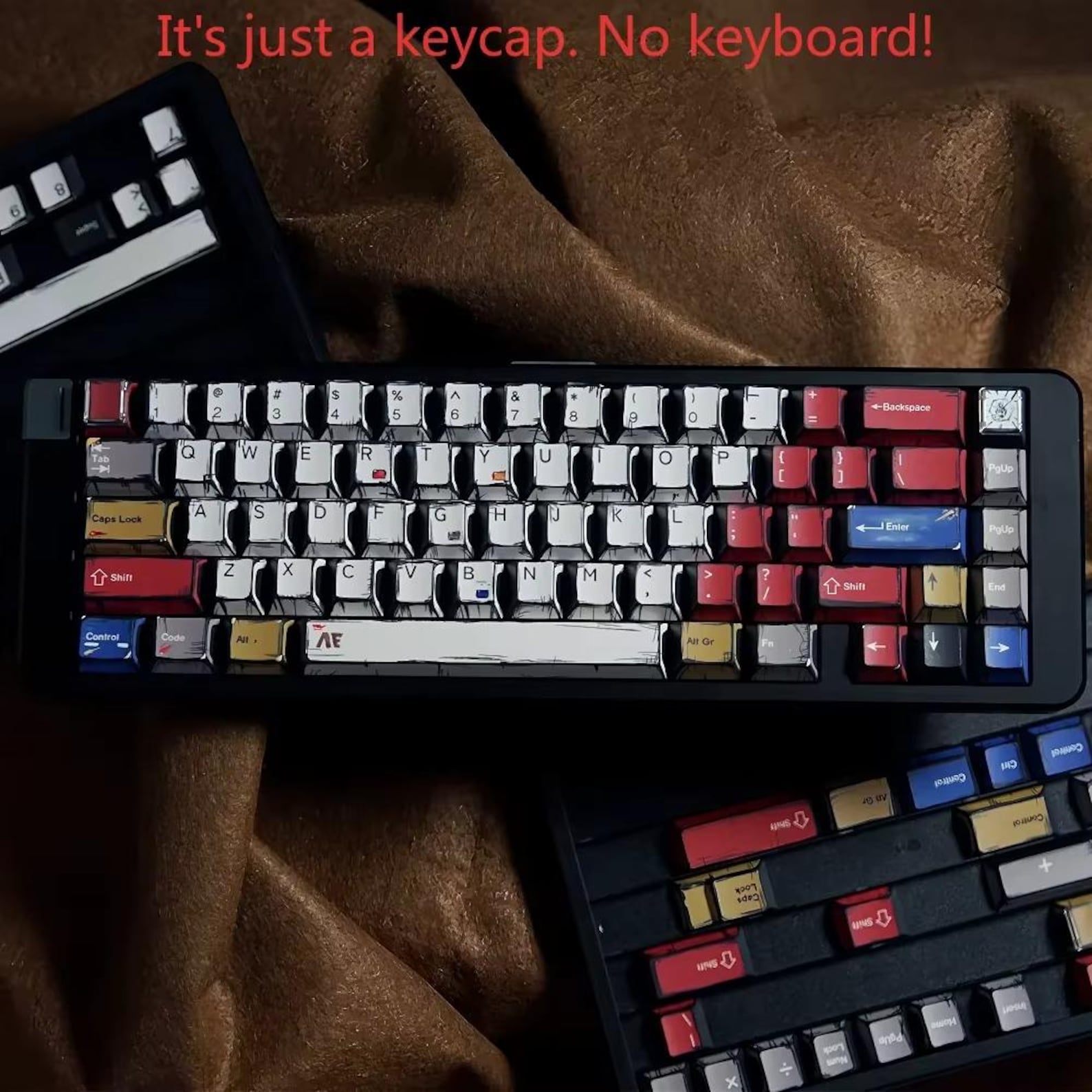 Manga Style Keycap Set - 136 PBT Cherry Profile Keycaps | Aesthetic ...