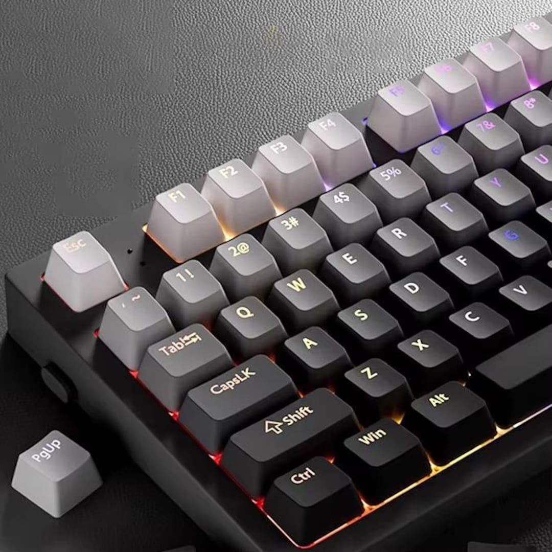 Gradient PBT Keycaps Backlit RGB Profile for Mechanical Gaming Keyboard ...