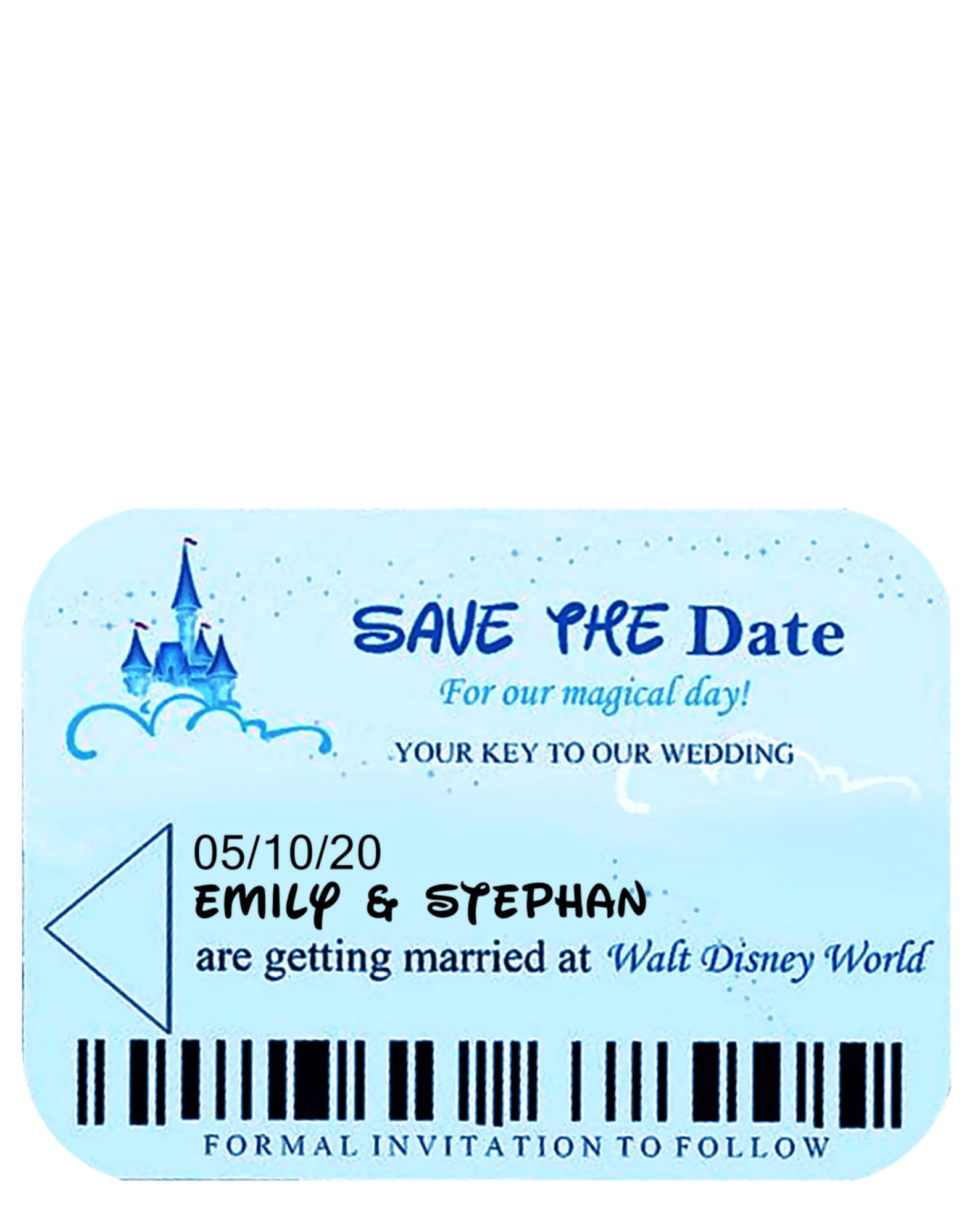 Disney World Room Key Save the Date Card Template for Non-disney ...