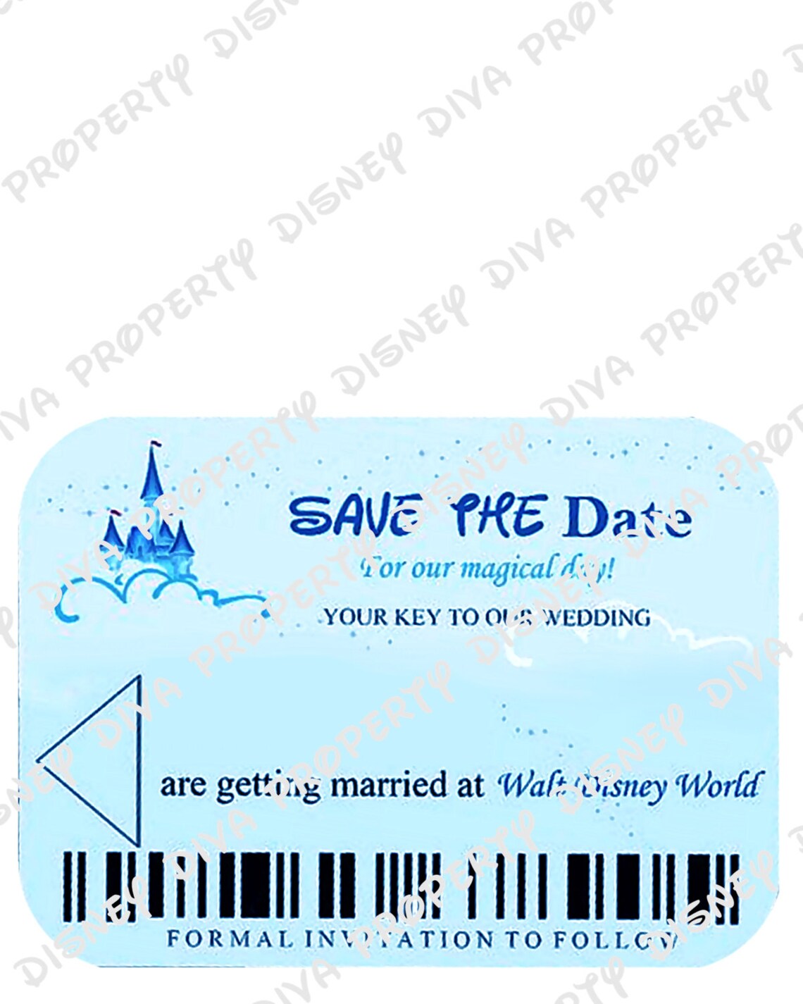 Disney World Room Key Save the Date Card Template for Non-disney ...