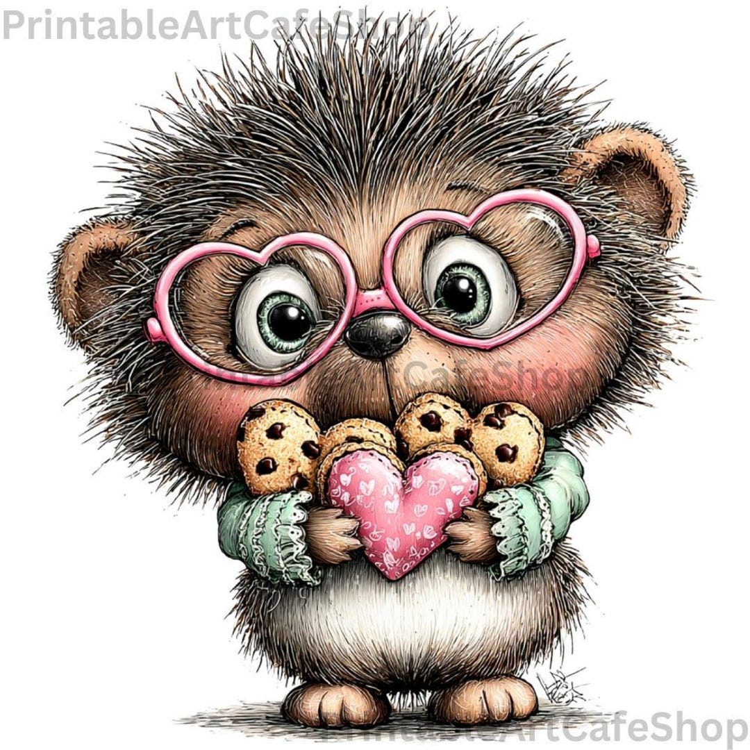 Silly Sweet Valentine Clipart PNG Watercolor Characters Transparent ...