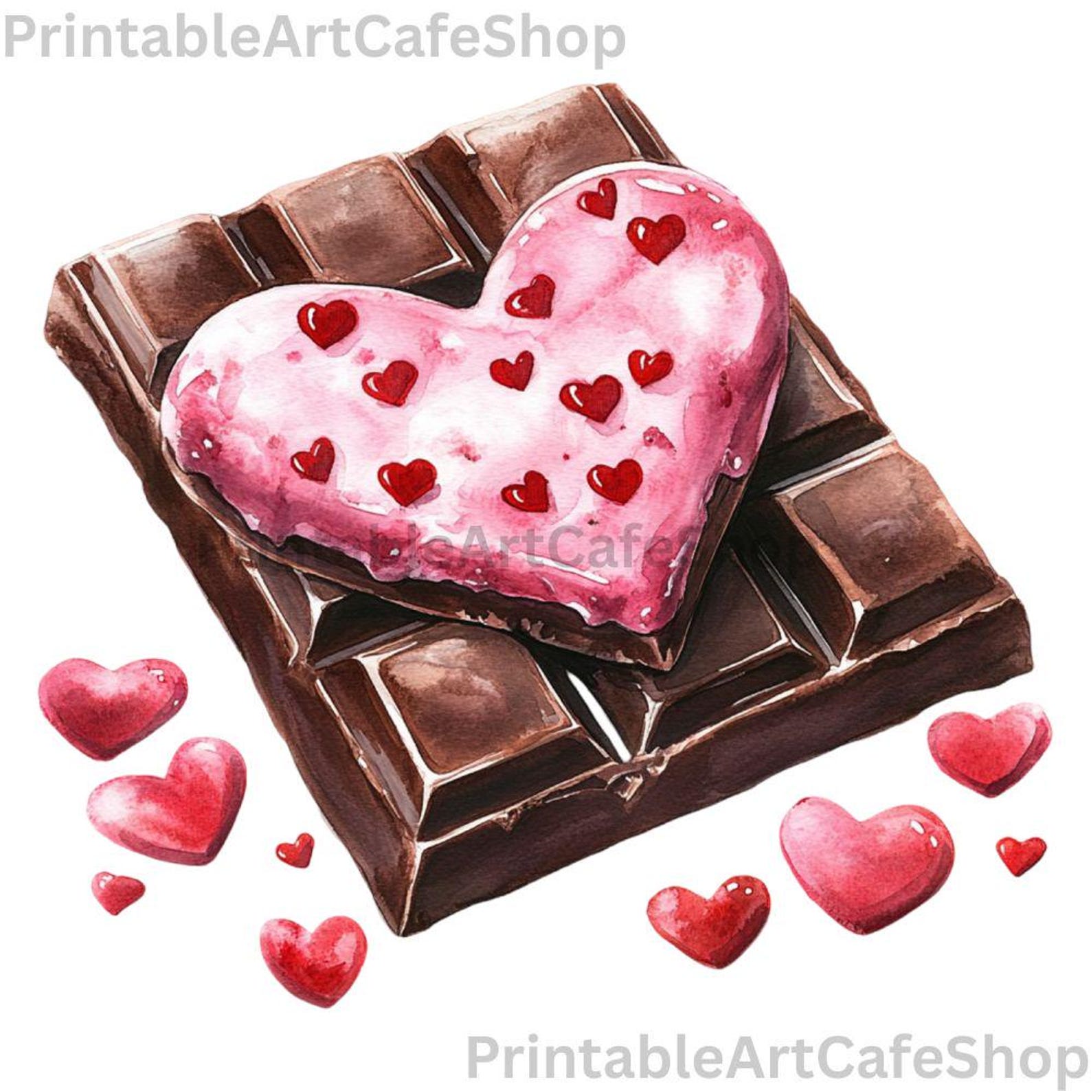 Valentines Day Sweet Clipart Bundle Romantic Dessert Illustrations PNG ...