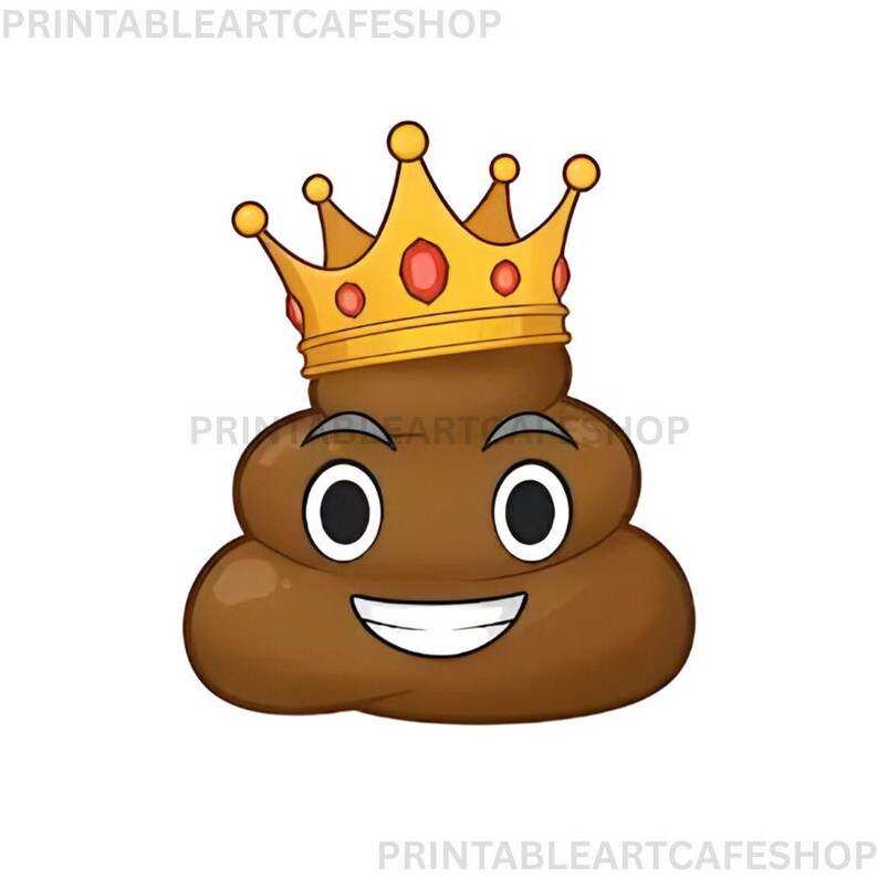 Poop Emoji Clipart Funny Cartoon Kawaii PNG Bundle Stickers Party Kids ...