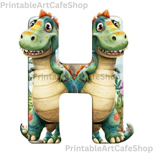 Dino Alphabet Letters Clipart PNG Watercolor Transparent 4000px ...