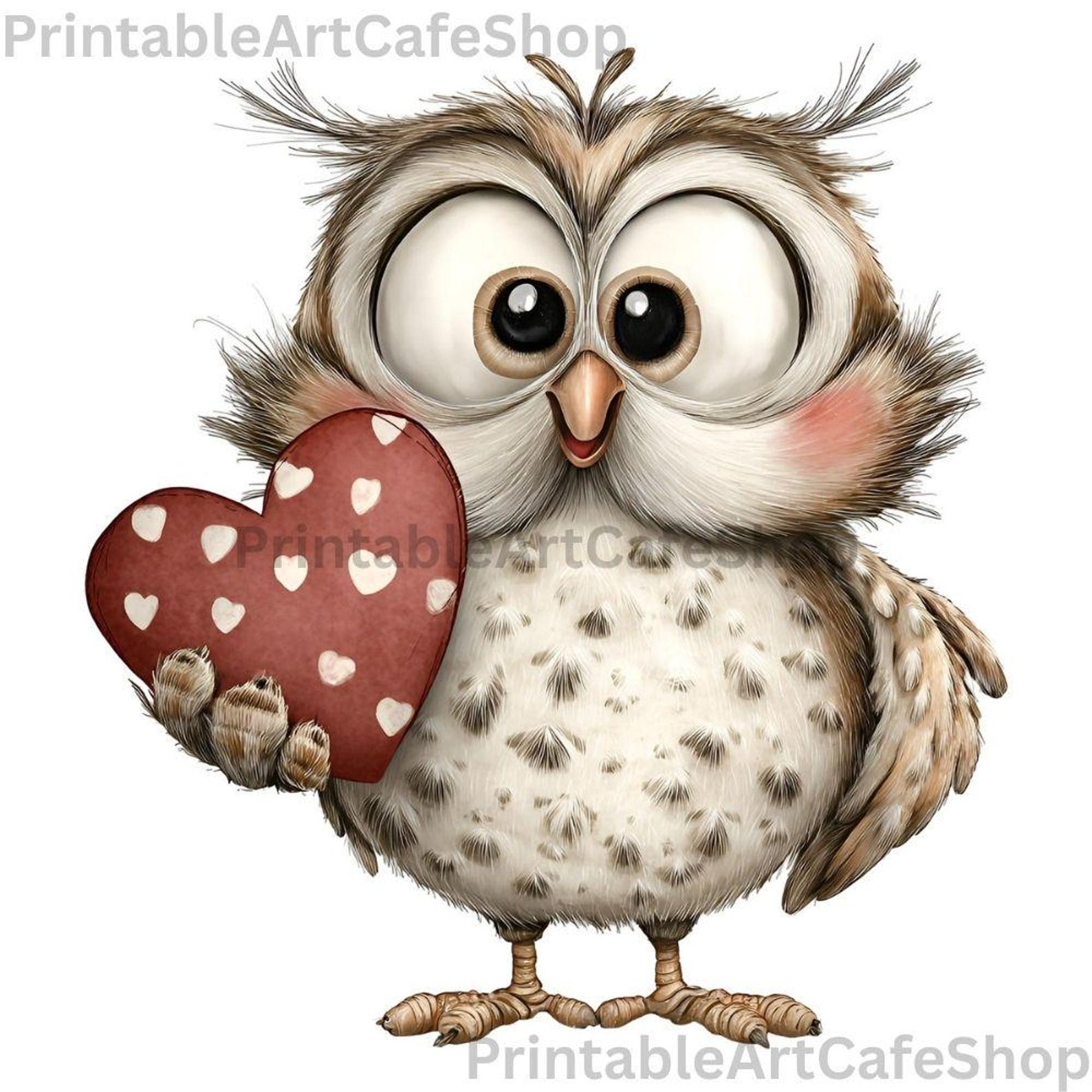 Valentine Animals Clipart Love Hearts Baby Wildlife PNG Kawaii Cartoon ...