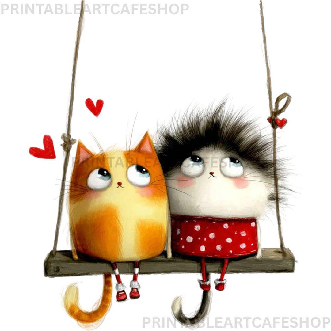 Animal Valentine Clipart Bundle PNG Graphics Love Illustrations Digital ...