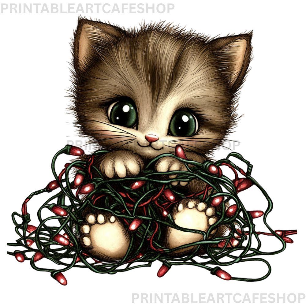 Whimsical Christmas Clipart Bundle Holiday Animals PNG Festive Graphics ...