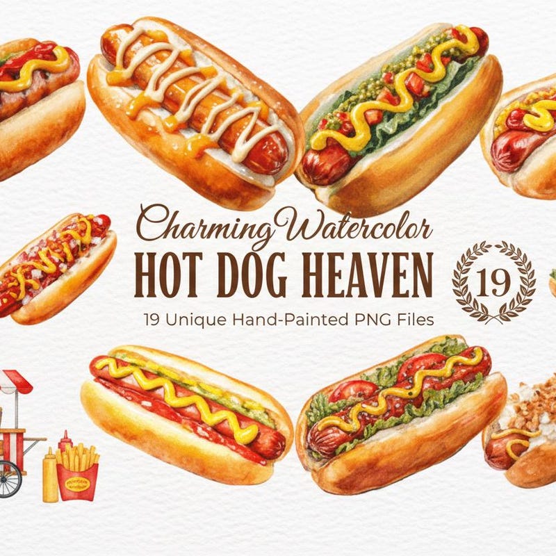 Hot Dog Clipart - Etsy - Page 4