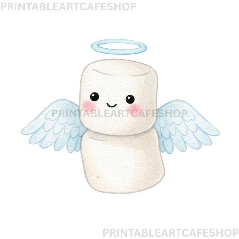 Watercolor Marshmallow Christmas Clipart Winter Holiday Cocoa Animals ...