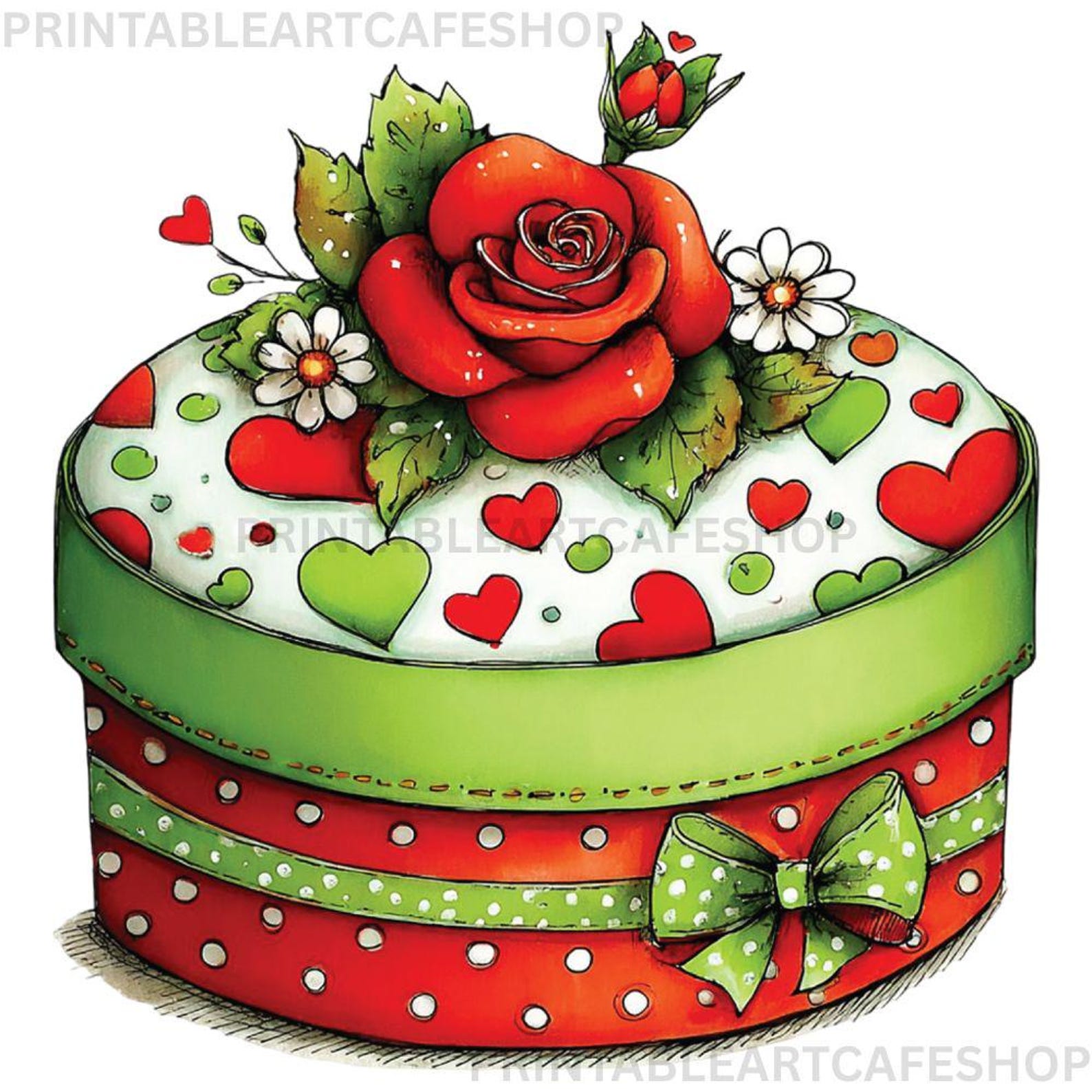 Valentine Gift Box Clipart Romantic Present Illustration Watercolor PNG ...