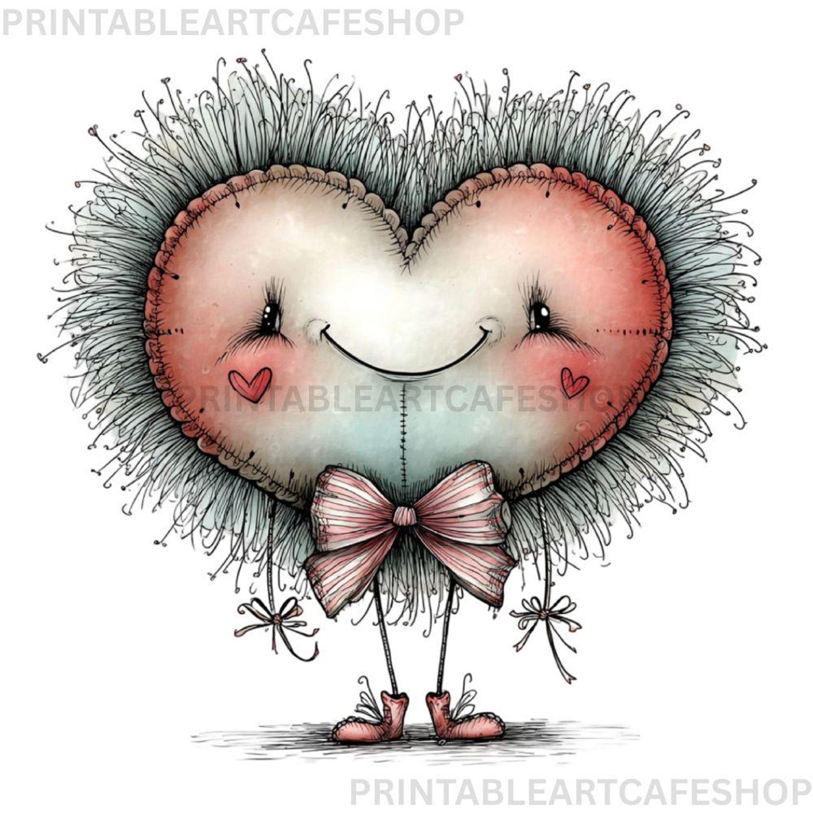 Hearts Valentines Day Clipart PNG Bundle Watercolor Love Graphics ...