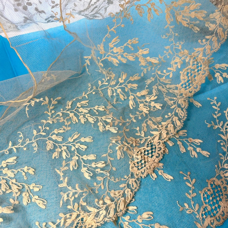 Antieke kant fichu - Etsy Nederland