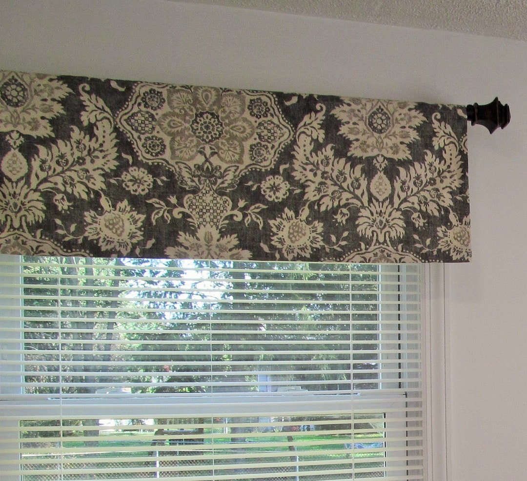 Straight Window Valance/ Flat Lined Valance/ Kitchen, Bedroom, Living ...
