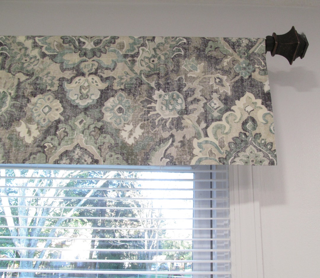 Straight Window Valance/ Boho Curtains/ Kitchen, Bedroom, Living ...