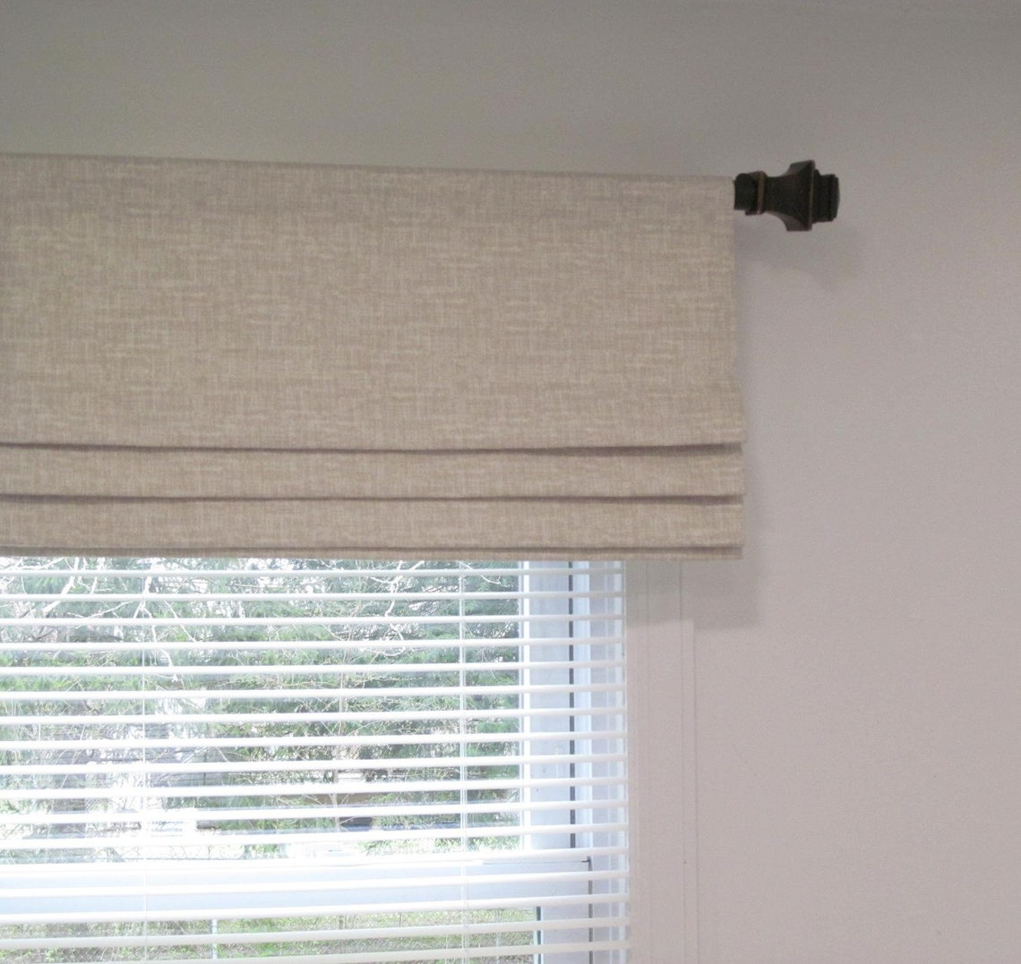Custom Faux Roman Shade/ Modern Fake Roman Shade/ Textured - Etsy