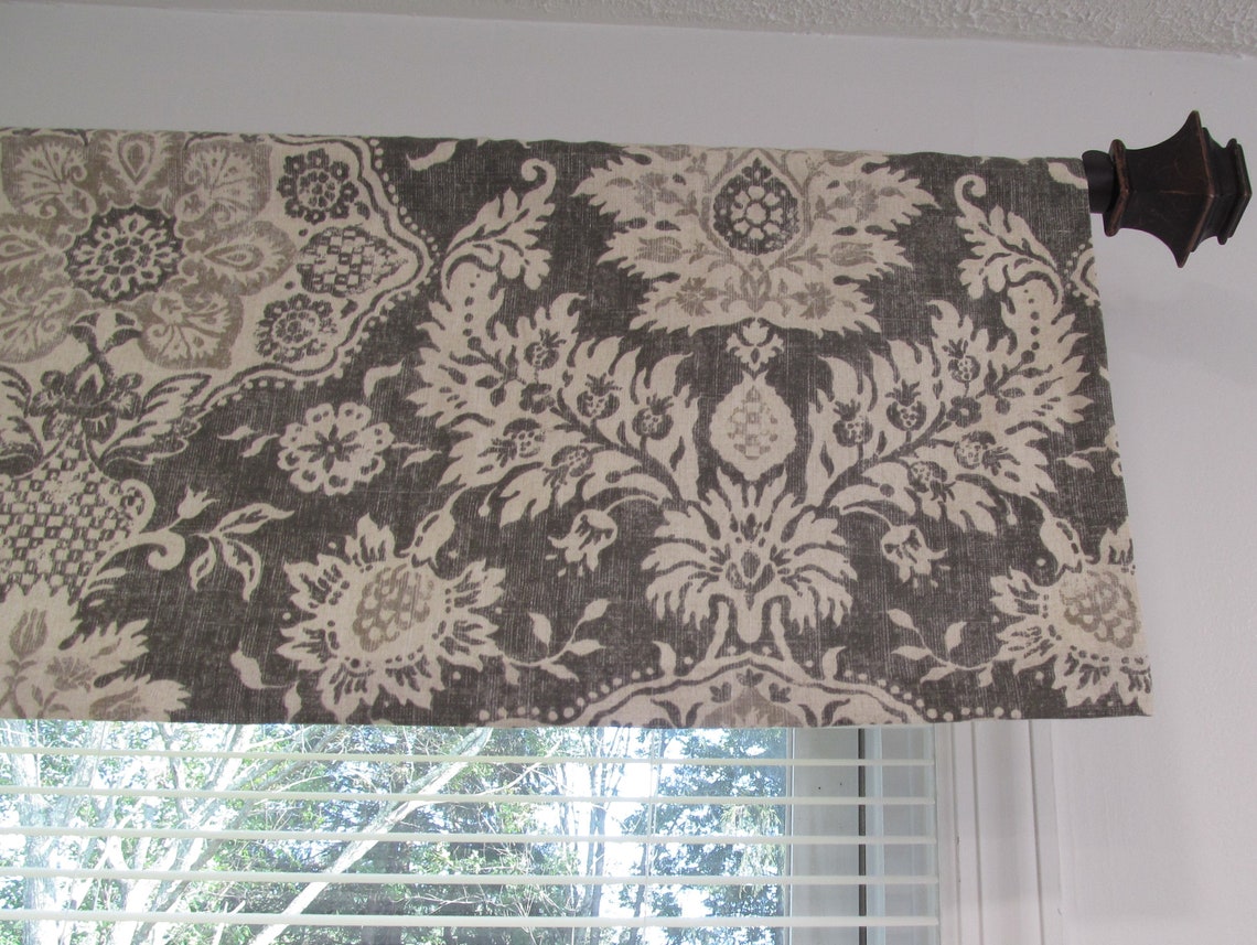 Straight Window Valance/ Flat Lined Valance/ Kitchen, Bedroom, Living ...