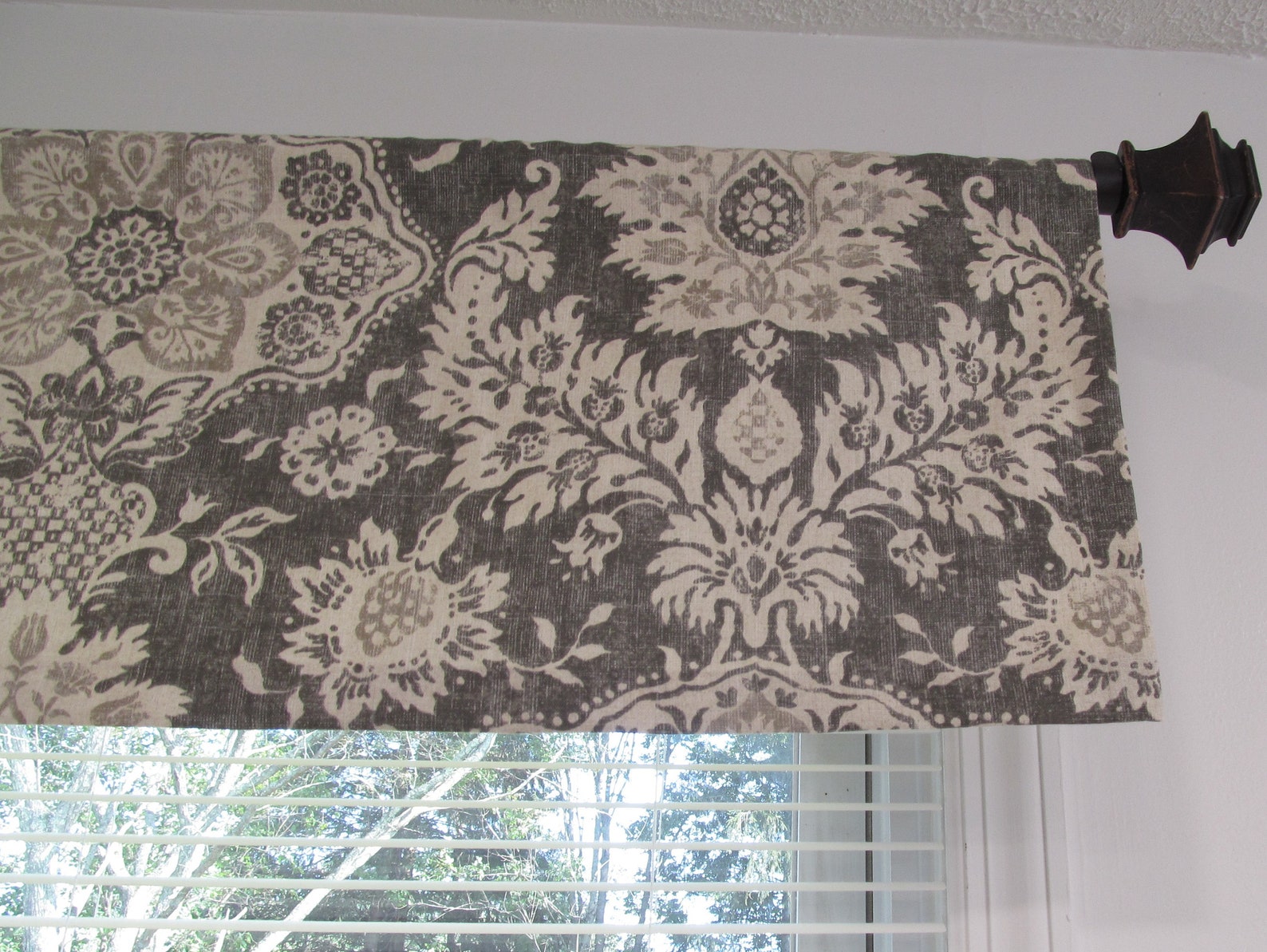 Straight Window Valance/ Flat Lined Valance/ Kitchen, Bedroom, Living ...