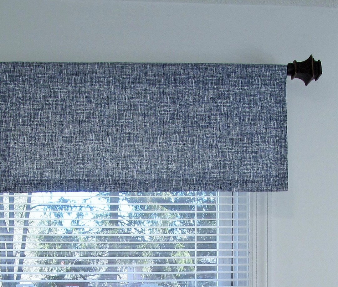 Modern Flat Valance/ Tailored Curtain/ Straight Valance/ Textured Look ...