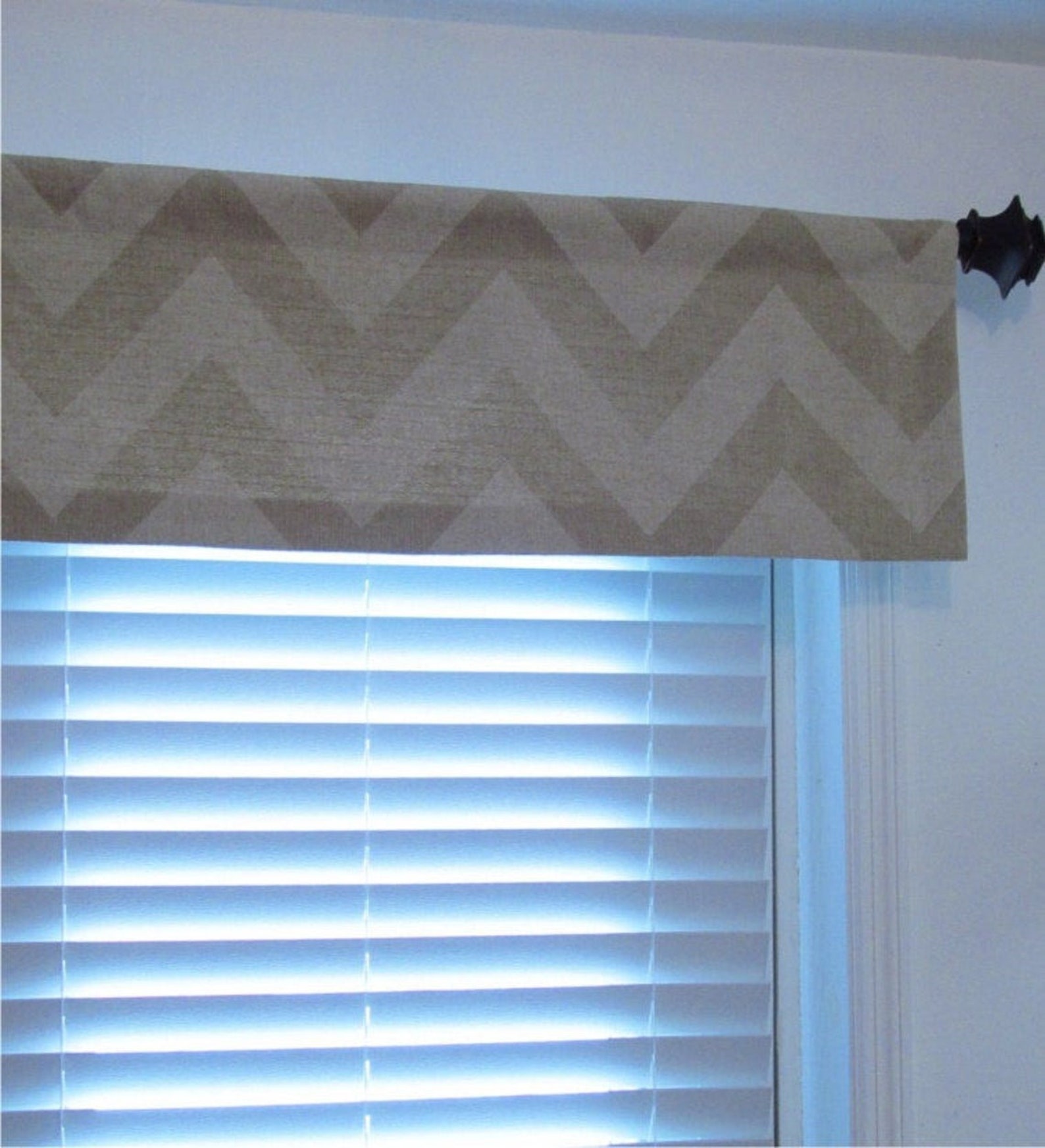 Modern Contemporary Straight Window Valance/ Large Chevron - Etsy