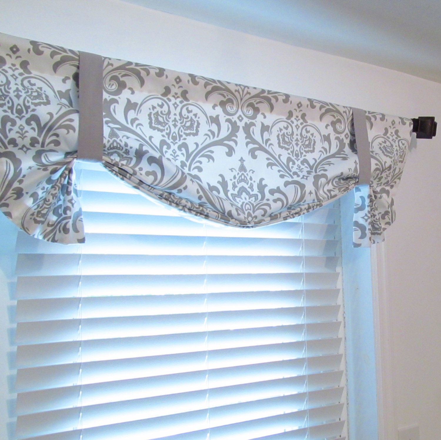 Tie up Valance/ London Valance/ Lined Curtain/ Storm Gray - Etsy Canada