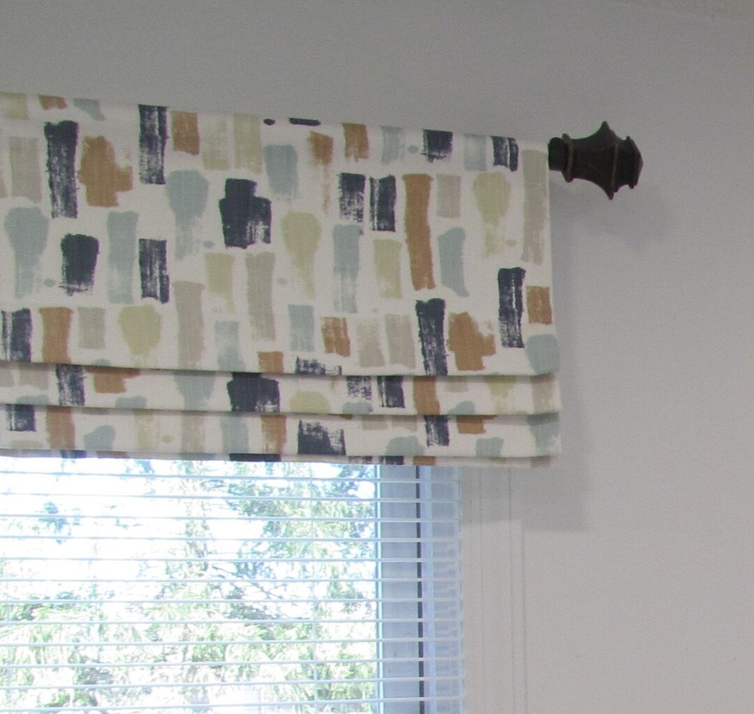 Faux-fake Roman Shade/ Stationary Decorative Roman Shade/ Faux Roman ...