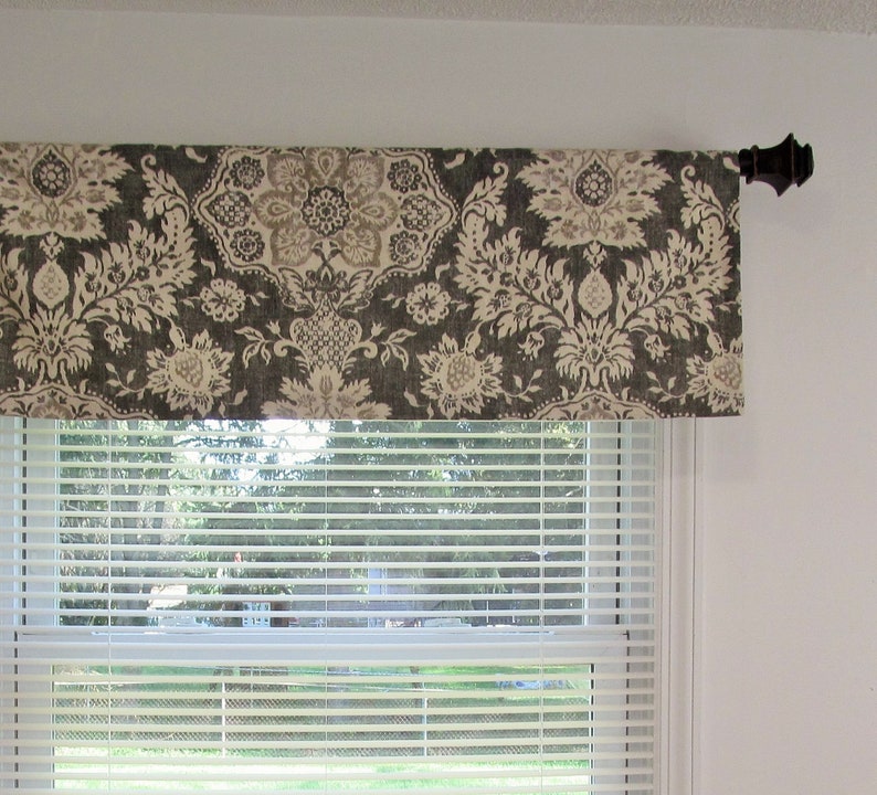 Straight Window Valance/ Flat Lined Valance/ Kitchen, Bedroom, Living ...