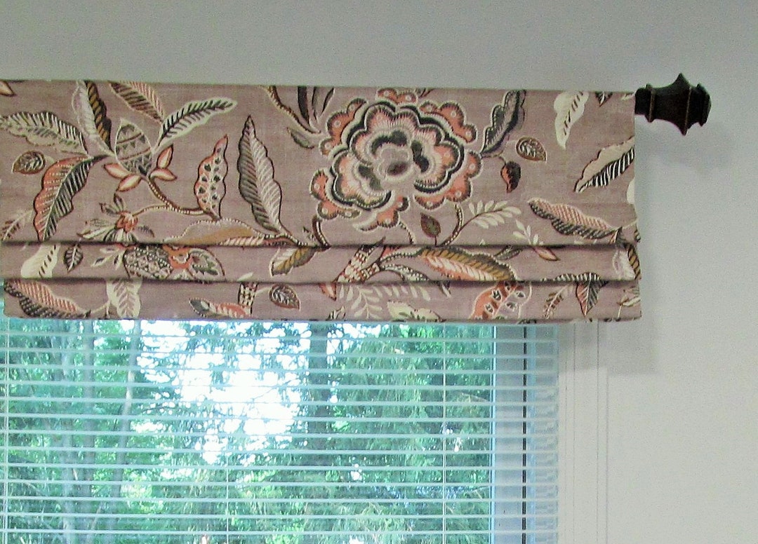 Floral Faux Roman Shade/ Mock Roman Valance/ Fake Roman Shades ...