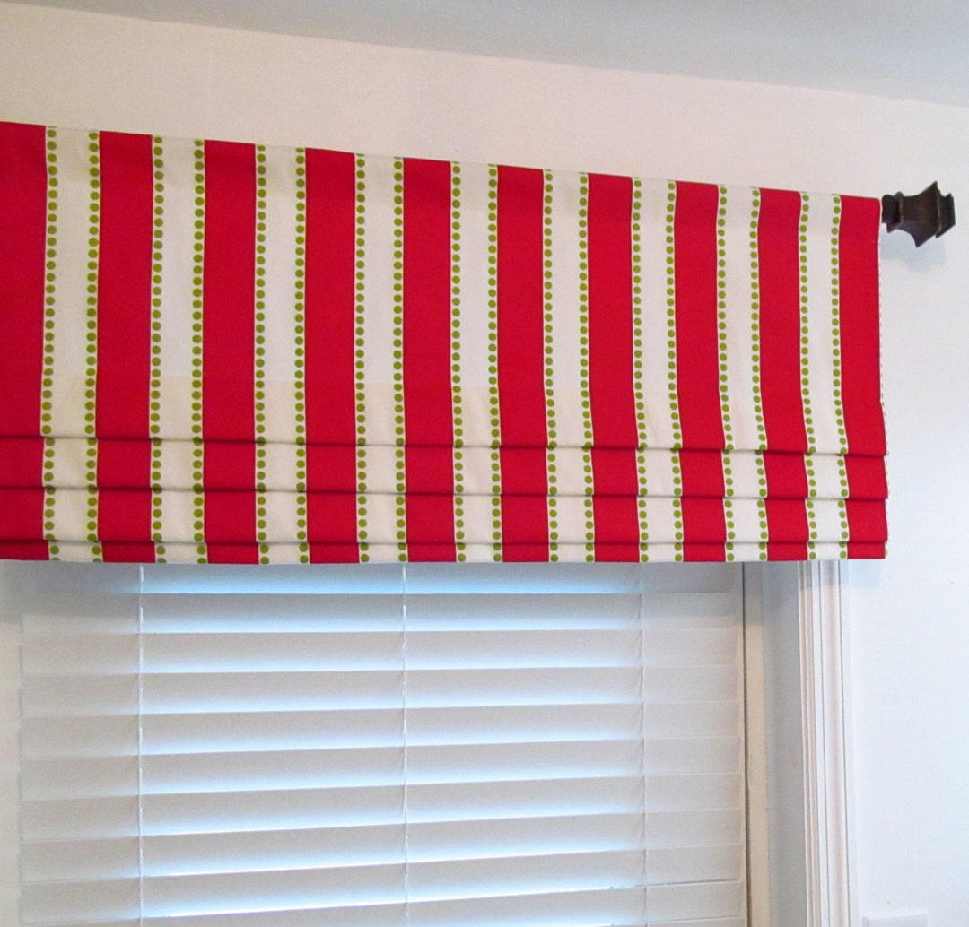 Faux Roman Shade/ Lined Mock Roman Valence/ Fake-flat Roman Shade/ Lulu ...