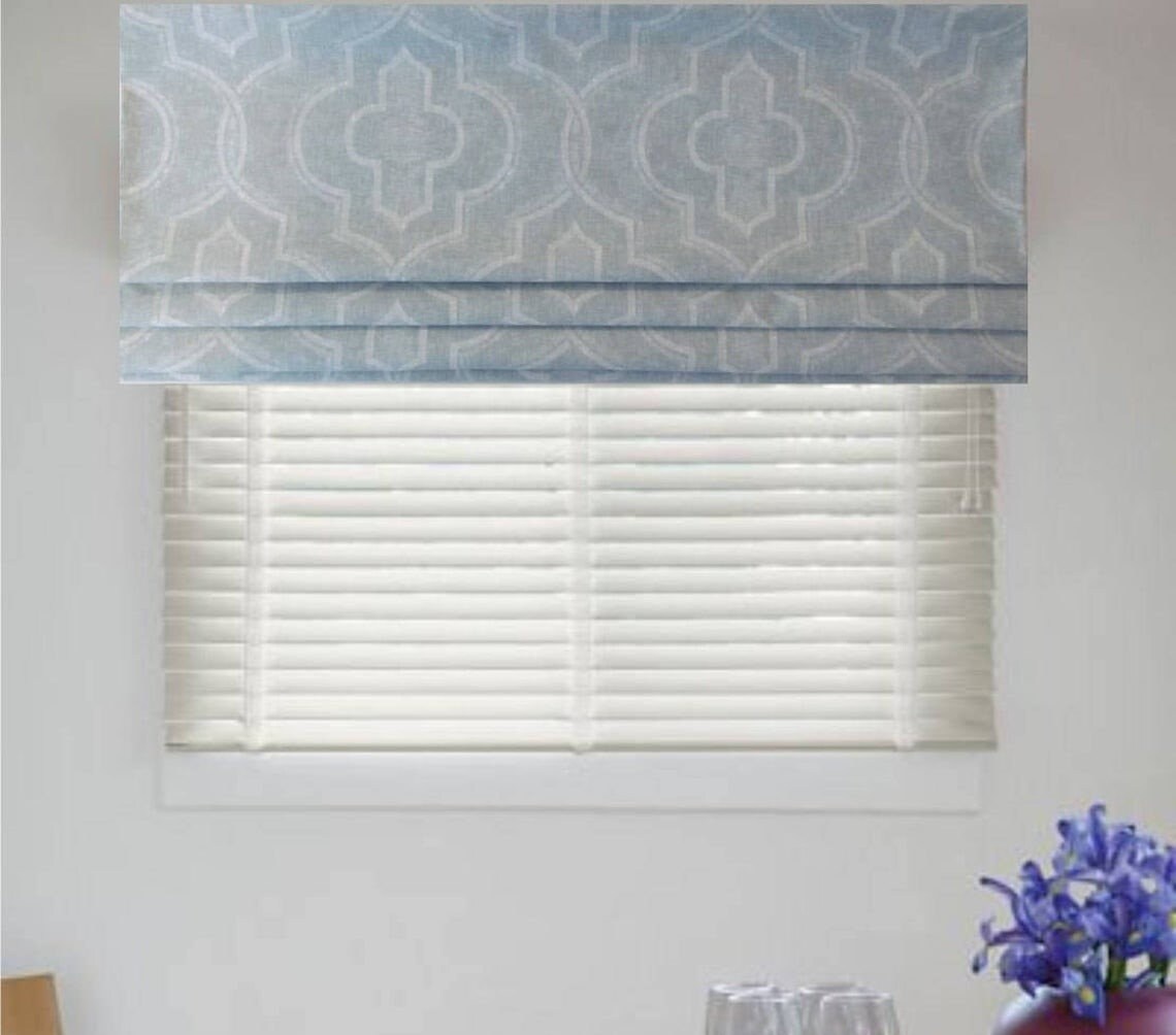 Lined Faux Roman Shade/ Mock Roman Valance/ Fake Roman Shade/ - Etsy