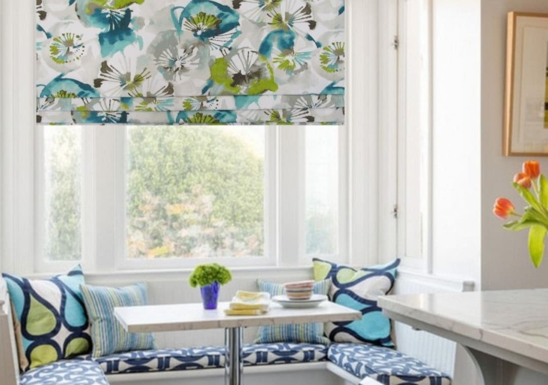 Faux-fake Roman Shade/ Stationary Decorative Roman Shades/ Modern ...