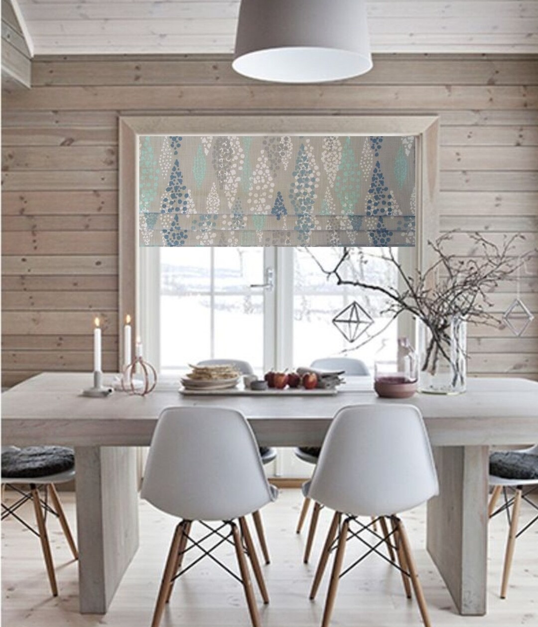 Faux Roman Shade Lined Roman Valance Fake Roman Shades / Angelo Slub ...