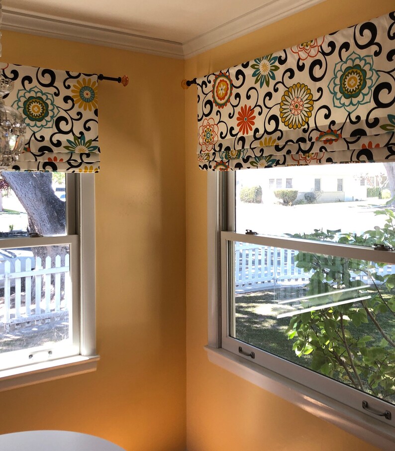 Faux Fake Roman Shade/ Stacionary Roman Shades/ Lined Mock - Etsy