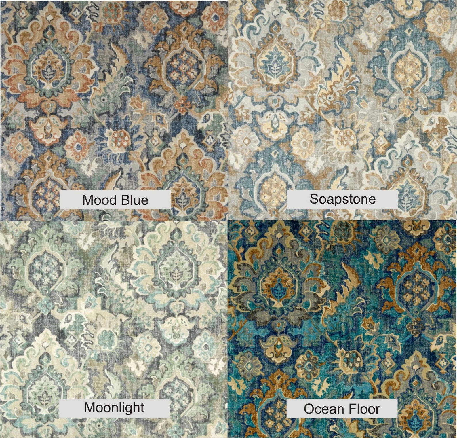 Boho Medallion Fake Roman Shades/ Faux Roman Shade/ Soapstone Lined ...