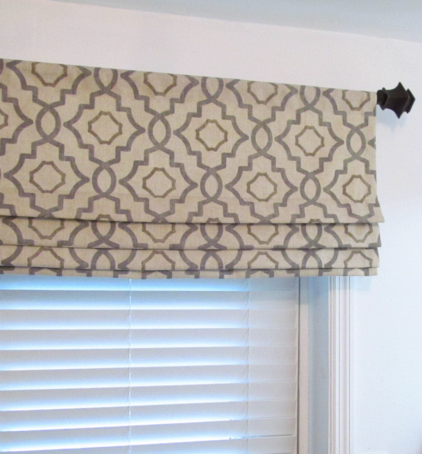 Magnolia Home Talbot Metal Faux Flat Roman Shade Valance With Custom ...