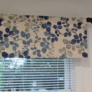 Denim Blue Straight Window Valance/ Richloom Cabrera Linen/ Kitchen ...