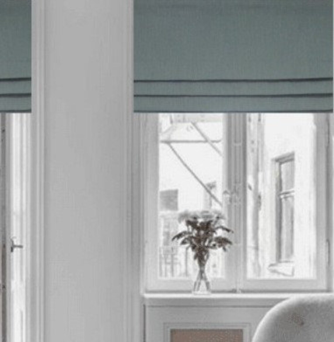 Faux-fake Roman Shade/ Mock Roman Valance/ Stationary Roman - Etsy