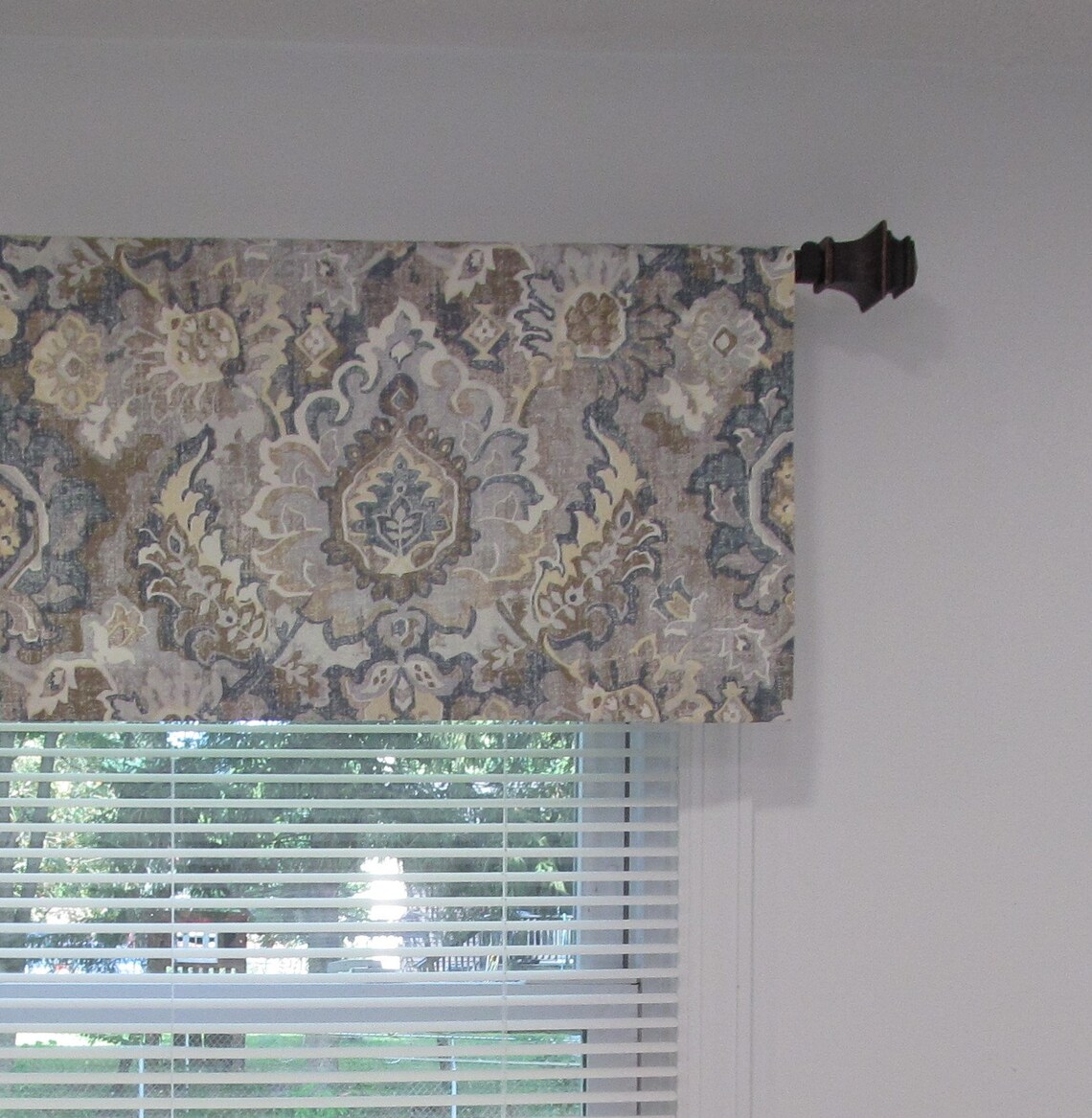 Straight Window Valance/ Kitchen, Bedroom, Living, Dining Room/ Modern ...